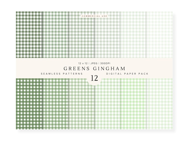 Pastel Gingham Seamless Digital Paper Bundle | Scrapbooking Pattern ...