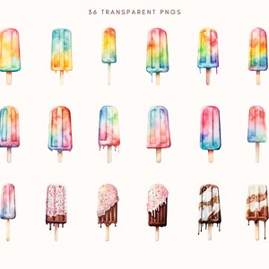 Watercolor Popsicles Clipart | Popsicle Graphics | Summer Clip Art ...