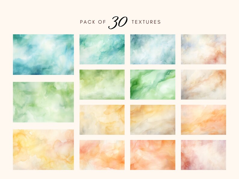 Watercolour Washes Pack Multi Colors Clipart, Texture Background ...