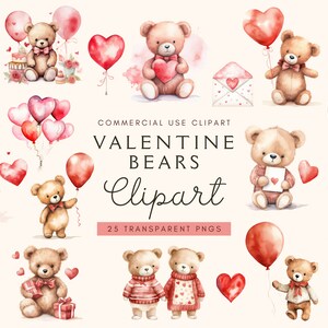 Red Valentine Bears Teddy Bear Clipart Valentines Bear Clipart ...