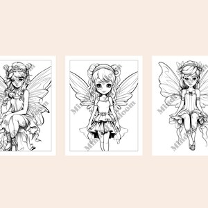 Printable Mindfulness Coloring Book | Cute Fairies | 30 Coloring Pages ...