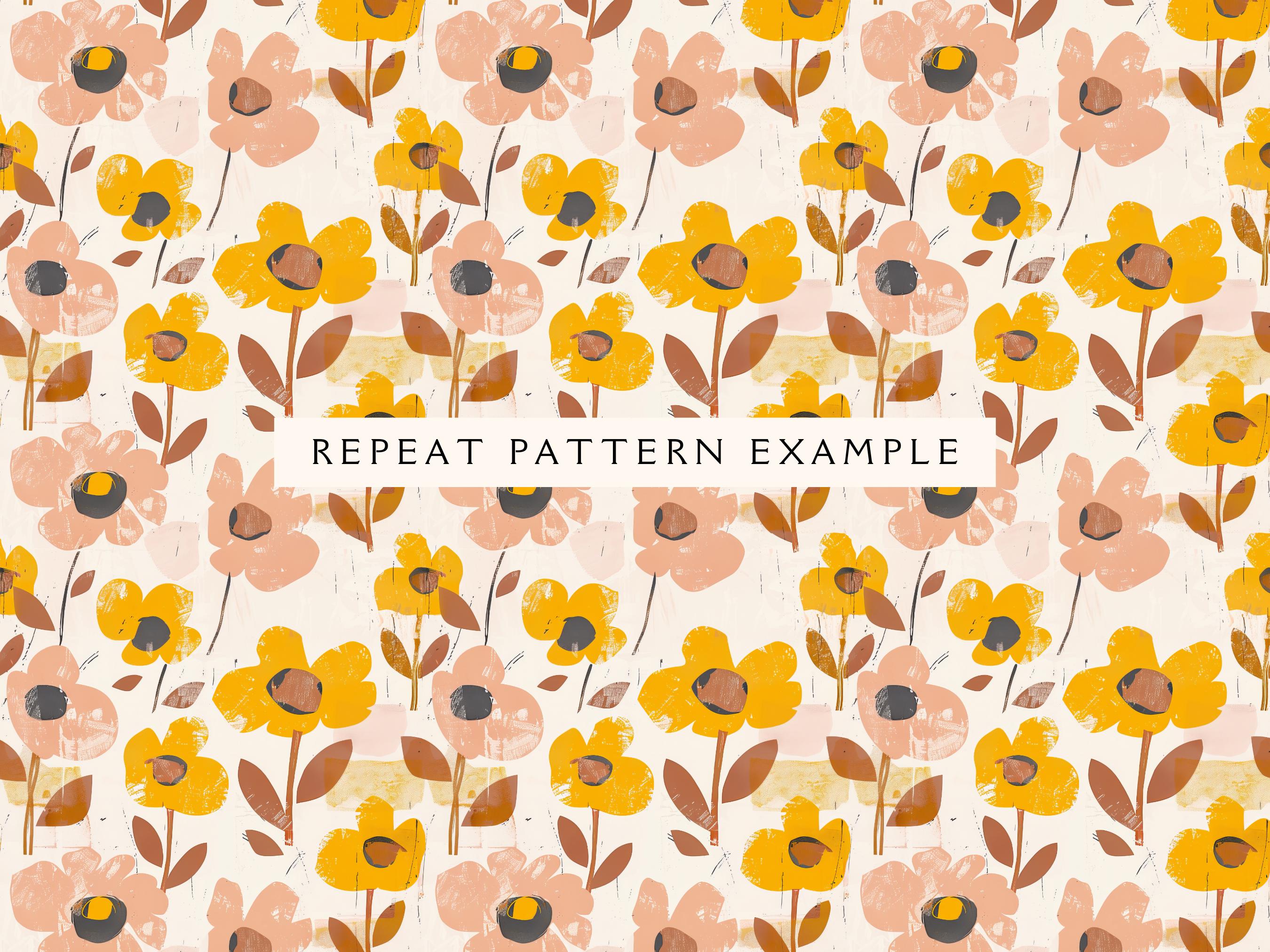 Retro Flower Seamless Pattern | Floral Repeating Pattern | Background ...