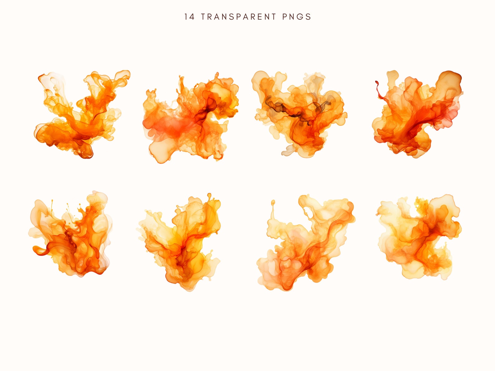 Orange Color Splash Clipart | Alcohol Ink Png | Watercolor Splash ...