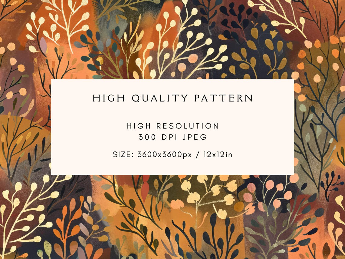 Boho Floral Seamless Pattern | Printable Scrapbook Paper | Junk Journal ...