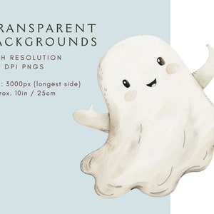 Cute Ghosts Clipart Pack | Spooky Ghost Halloween Clipart | Kid ...