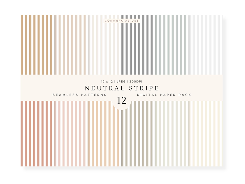 Neutral Gingham Seamless Digital Paper Bundle | Scrapbooking Pattern ...