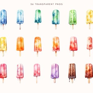 Watercolor Popsicles Clipart | Popsicle Graphics | Summer Clip Art ...