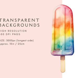 Watercolor Popsicles Clipart | Popsicle Graphics | Summer Clip Art ...