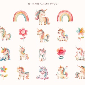 Pastel Unicorn Rainbow Clipart | Digital Download | Pastel Unicorns ...