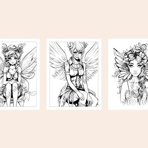 Printable Mindfulness Coloring Book | Cute Fairies | 30 Coloring Pages ...