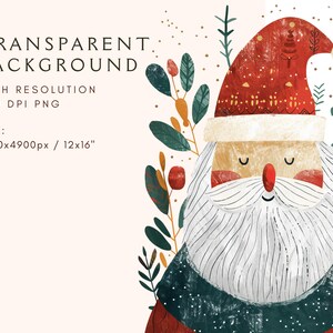 Scandi Santa Clipart | Christmas Png | Santa Png | Instant Download ...
