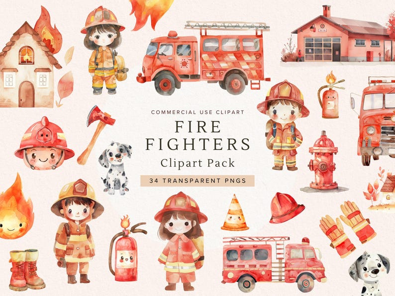 Fire Department Clipart | Fireman | Firefighter Png | Fire Engine ...