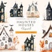Cute Halloween Clipart Set Ghosts Spiders Witch Bats Instant Download ...