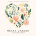Heart Garden Clipart | Watercolor Florals Clipart Png | Digital Paper ...