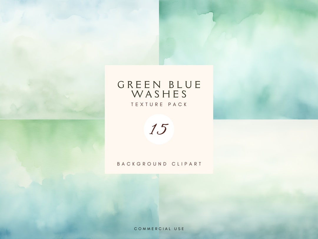 Watercolour Washes Green Blue Clipart | | Background Texture ...