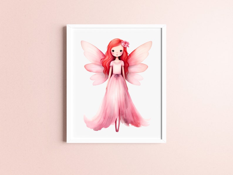 Fairy Pink Clipart | Magical Girl | Watercolor Fairy Tale Png | Baby ...