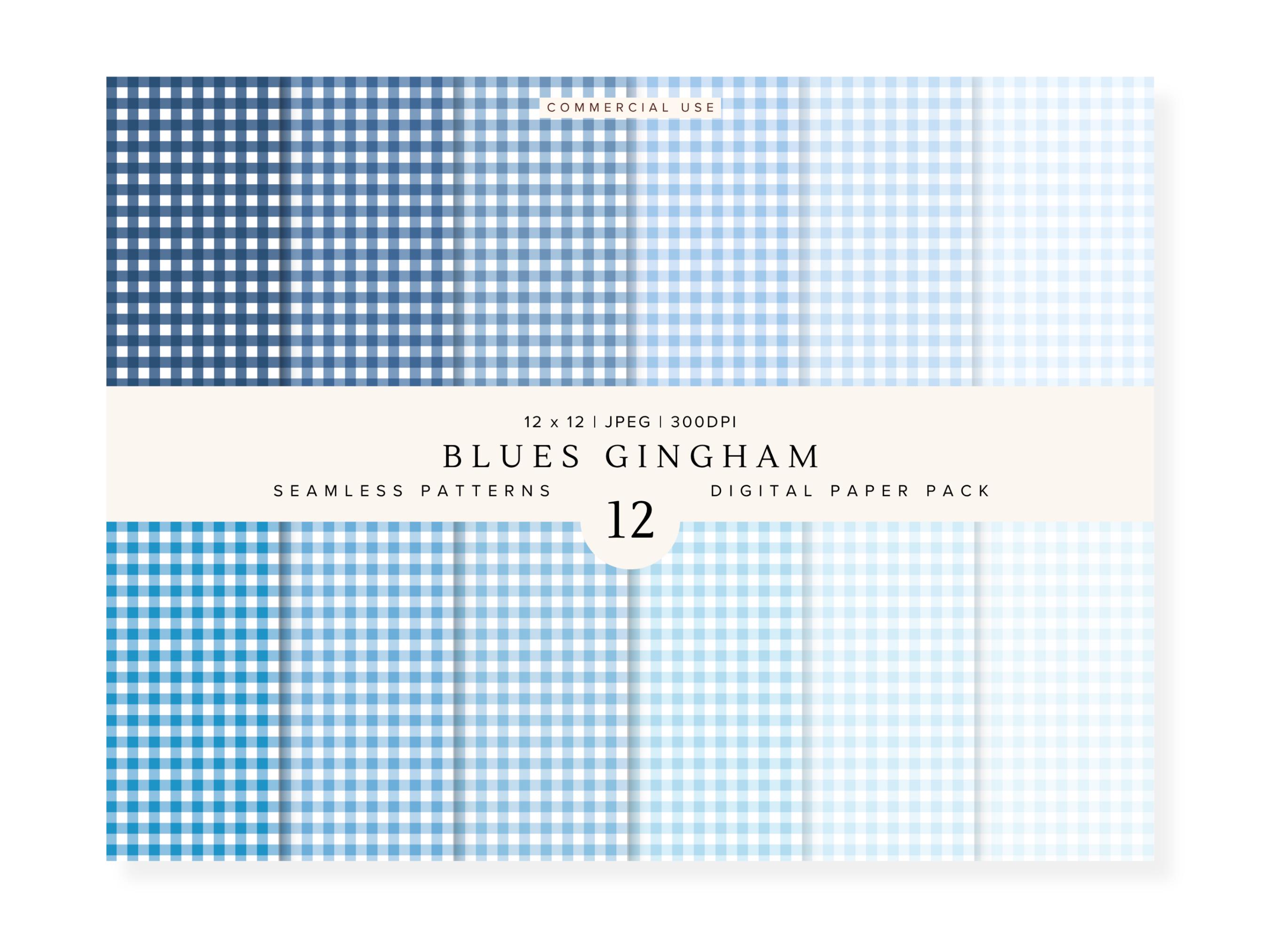 Pastel Gingham Seamless Digital Paper Bundle | Scrapbooking Pattern ...