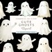 Cute Ghosts Clipart Pack | Spooky Ghost Halloween Clipart | Kid ...