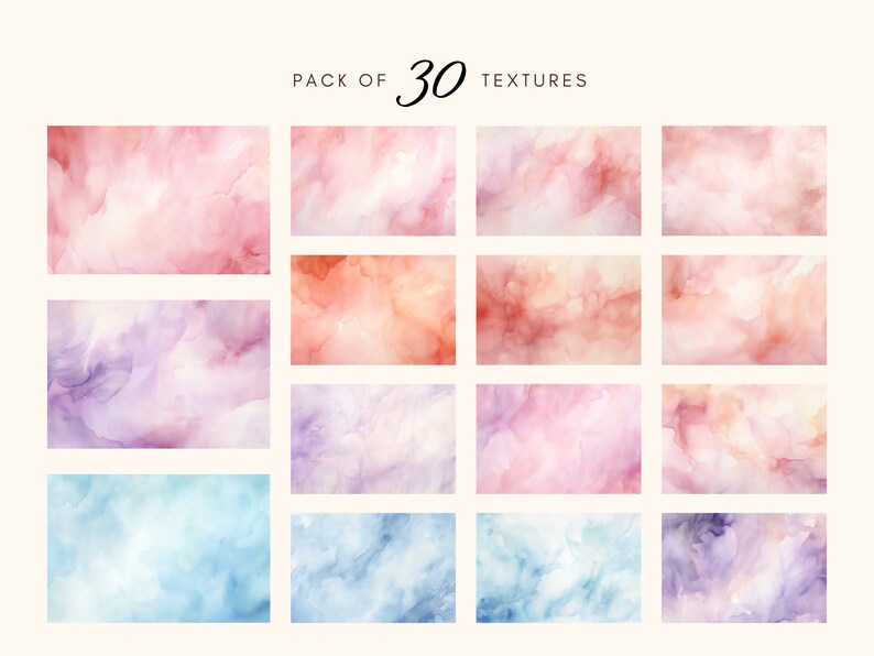 Watercolour Washes Pack Multi Colors Clipart, Texture Background ...