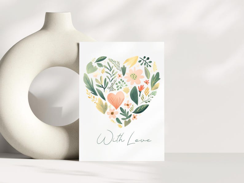 Heart Garden Clipart | Watercolor Florals Clipart Png | Digital Paper ...