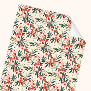 Modern Christmas Holly Berries | Seamless Background Pattern ...