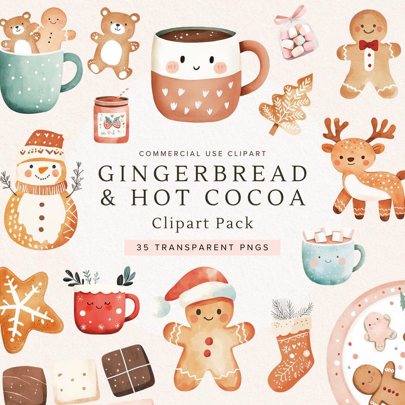 Hot Cocoa and Cookies Clip Art - Etsy
