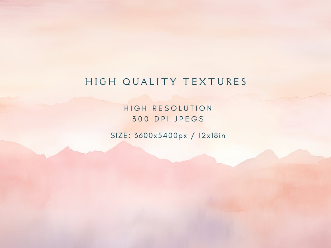 Watercolour Washes Pastel Clipart | Blue Pink | Background Texture ...