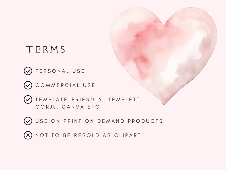 Watercolor Hearts Clipart Valentines Day Scrapbook Wedding Clip Art Valentine Clipart Pink Love ...