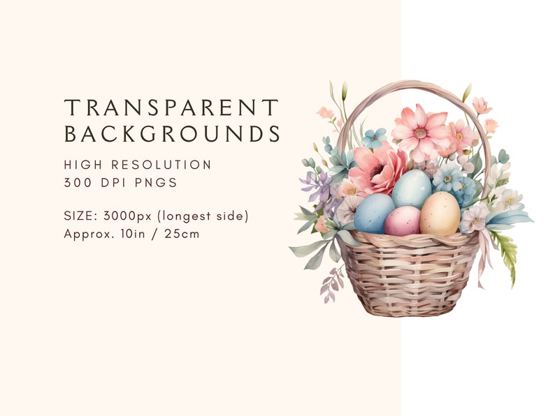 Watercolor Easter Bunny Clipart Bundle Easter Basket Clip Art Spring ...