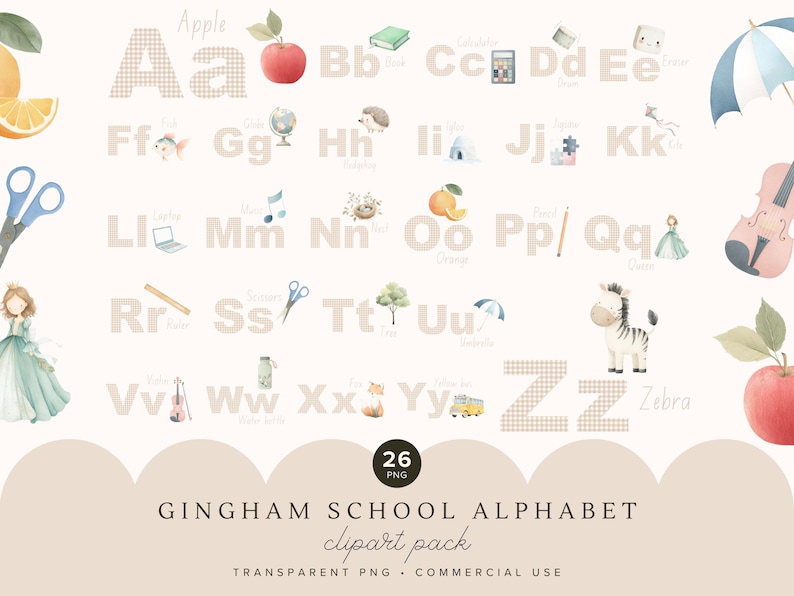 Classroom Alphabet Clipart | Digital Download for Teachers | Printable ...