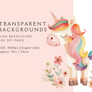 Pastel Unicorn Rainbow Clipart | Digital Download | Pastel Unicorns ...