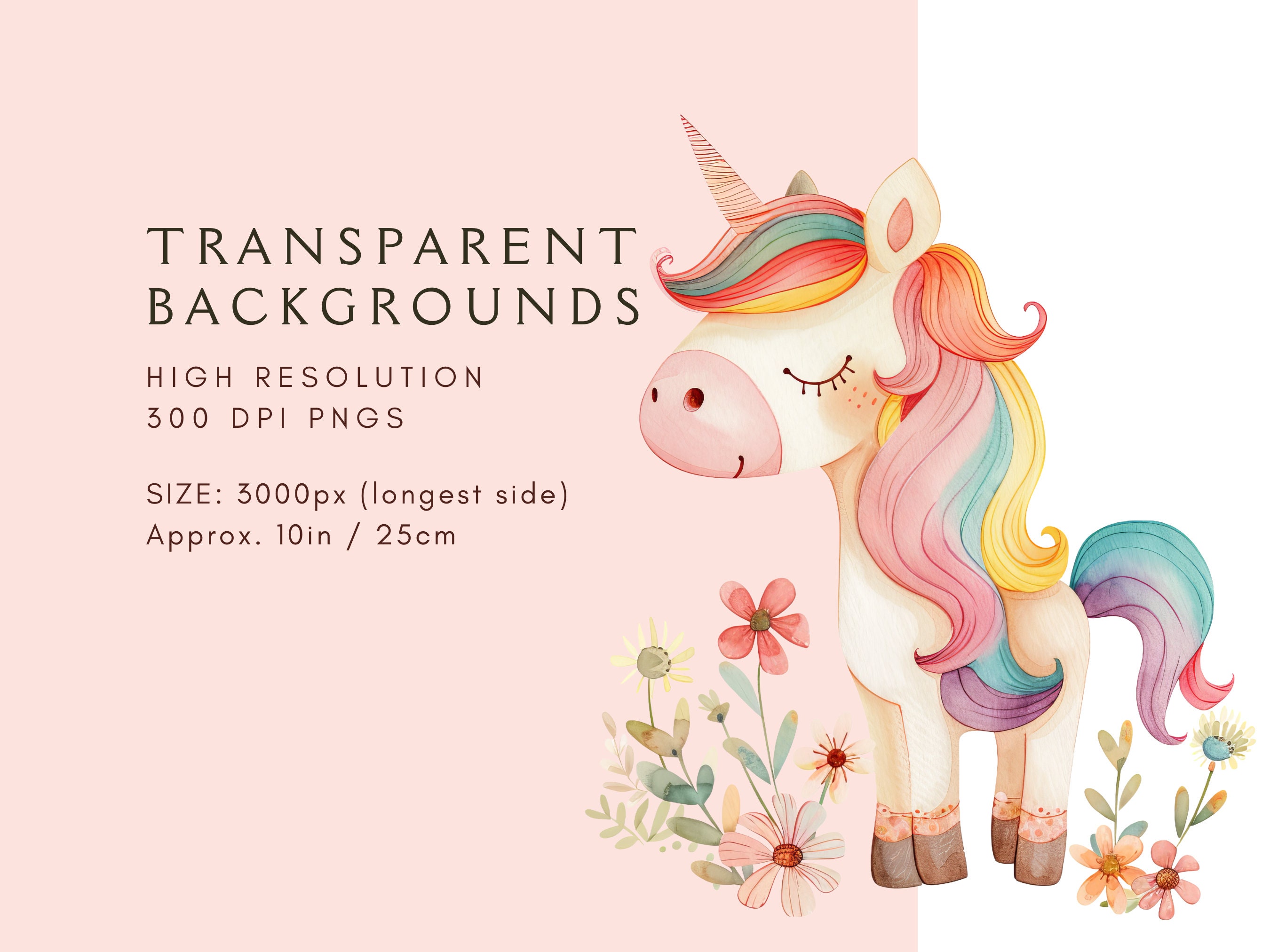 Pastel Unicorn Rainbow Clipart | Digital Download | Pastel Unicorns ...