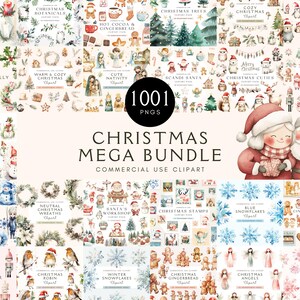 MEGA Christmas Clipart Bundle | 1001 PNG Files | Cute Christmas PNG ...