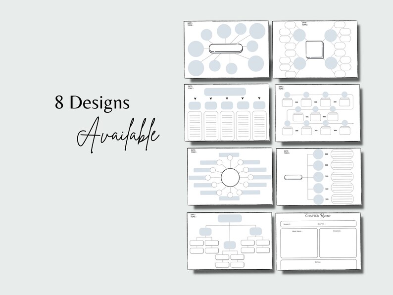 Printable Mind Map Planner | Brainstorming Ideas | Brain Dump | Study ...