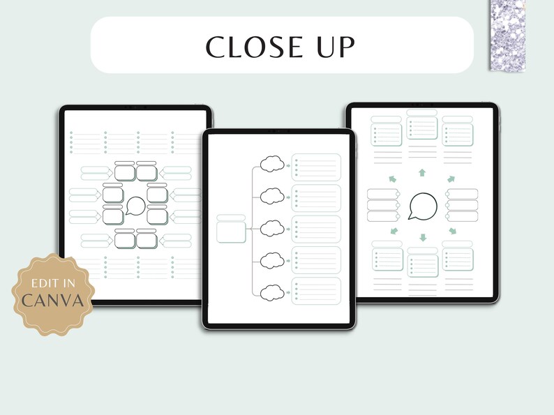Printable Mind Map Planner | Brainstorming Ideas | Brain Dump | Study ...