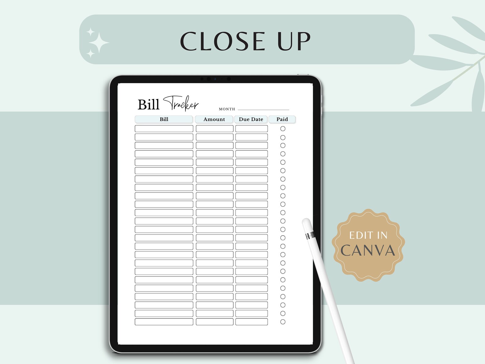 Printable Monthly Bill Tracker Bill List Bill Payment List Bill List ...