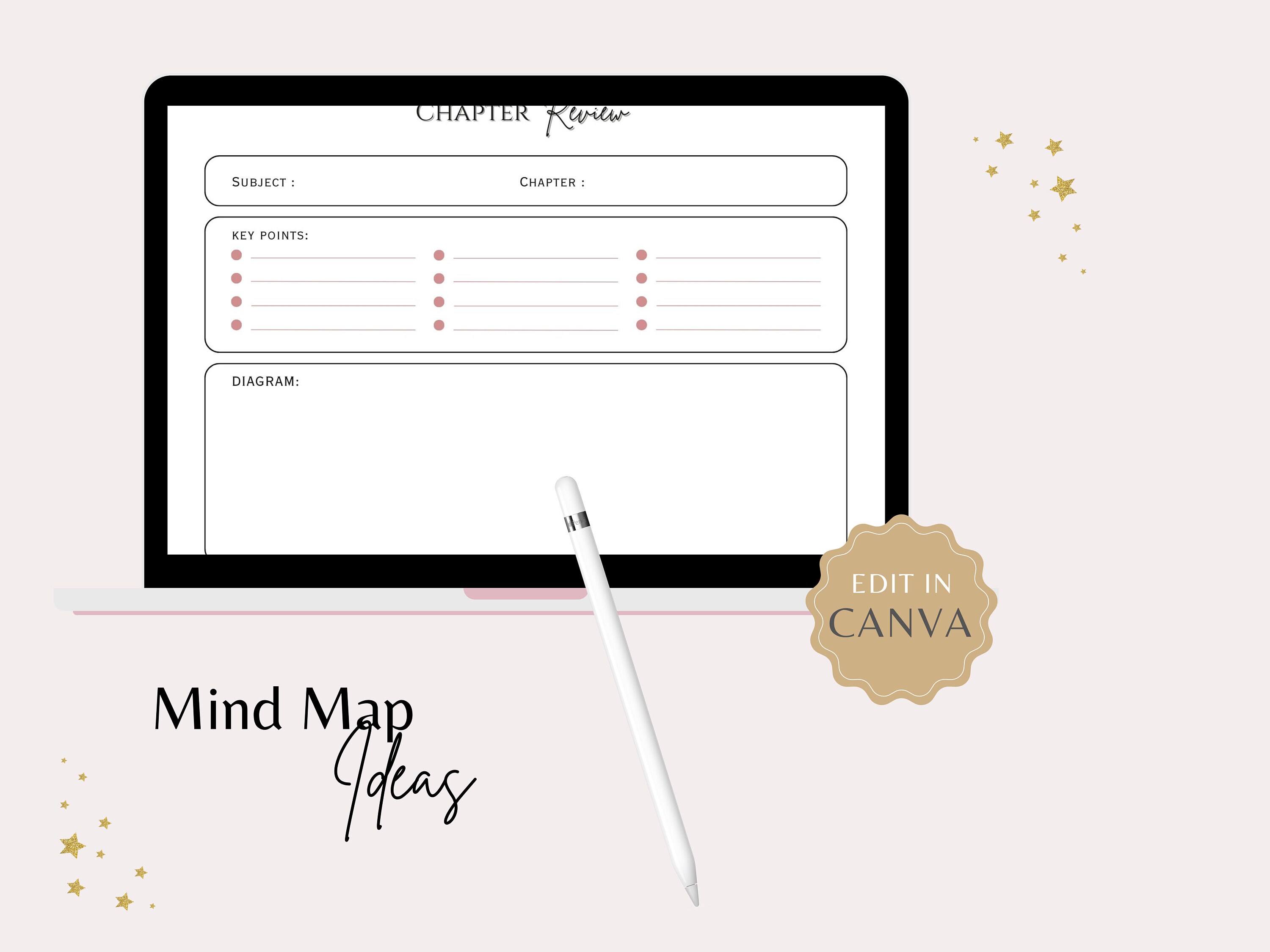Printable Mind Map Planner Brainstorming Ideas Brain Dump Study Guide ...