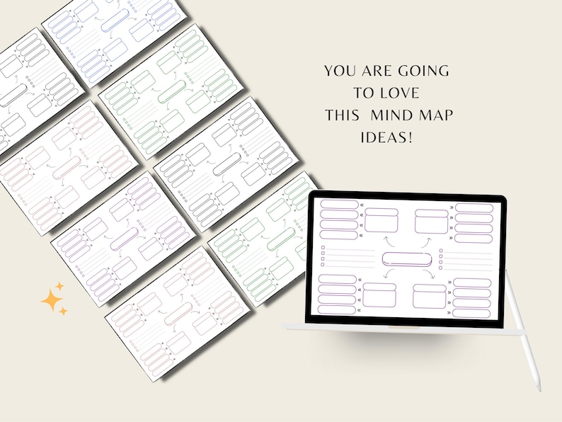 Printable Mind Map Planner | Brainstorming Ideas | Brain Dump | Study ...