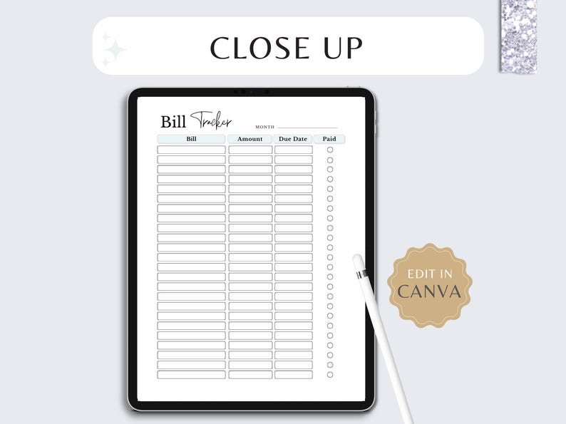 Printable Monthly Bill Tracker | Bill List | Bill Payment List | Bill ...