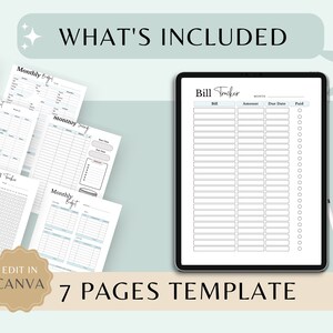 Printable Monthly Bill Tracker Bill List Bill Payment List Bill List ...