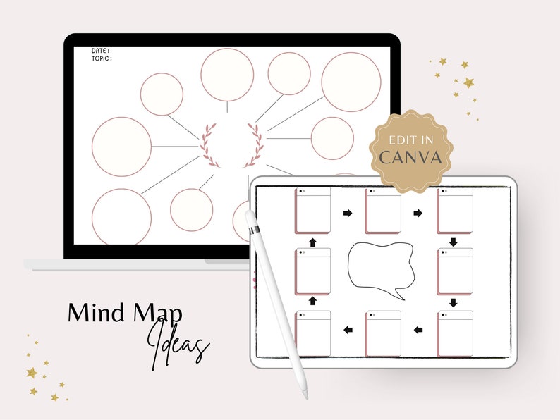 Printable Mind Map Planner | Brainstorming Template (digital Download ...