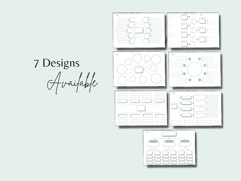 Printable Mind Map Template | Brainstorming, Study Guide (digital ...