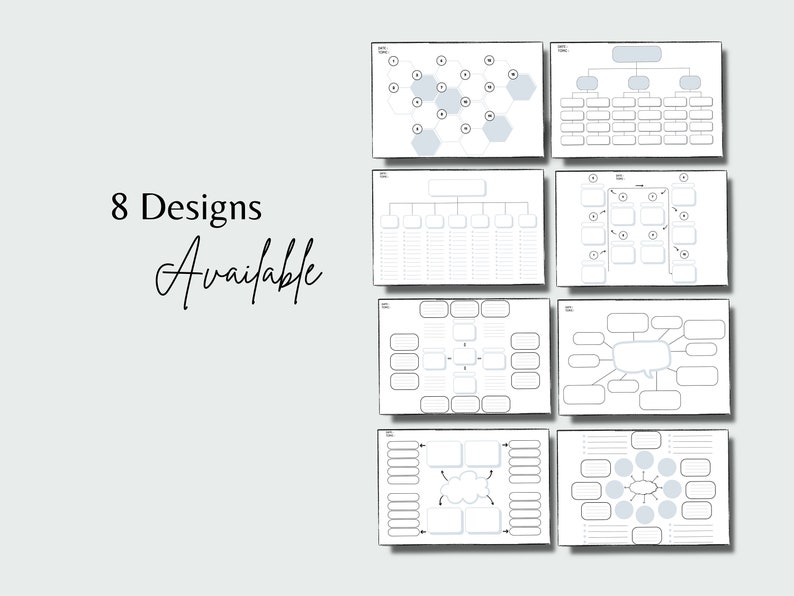 Printable Mind Map Template | Brainstorming, Study Guide (digital ...