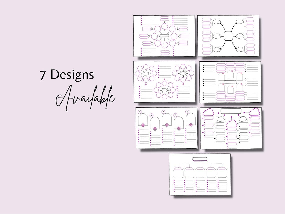Printable Mind Map Planner | Brainstorming Template (A4) - Etsy