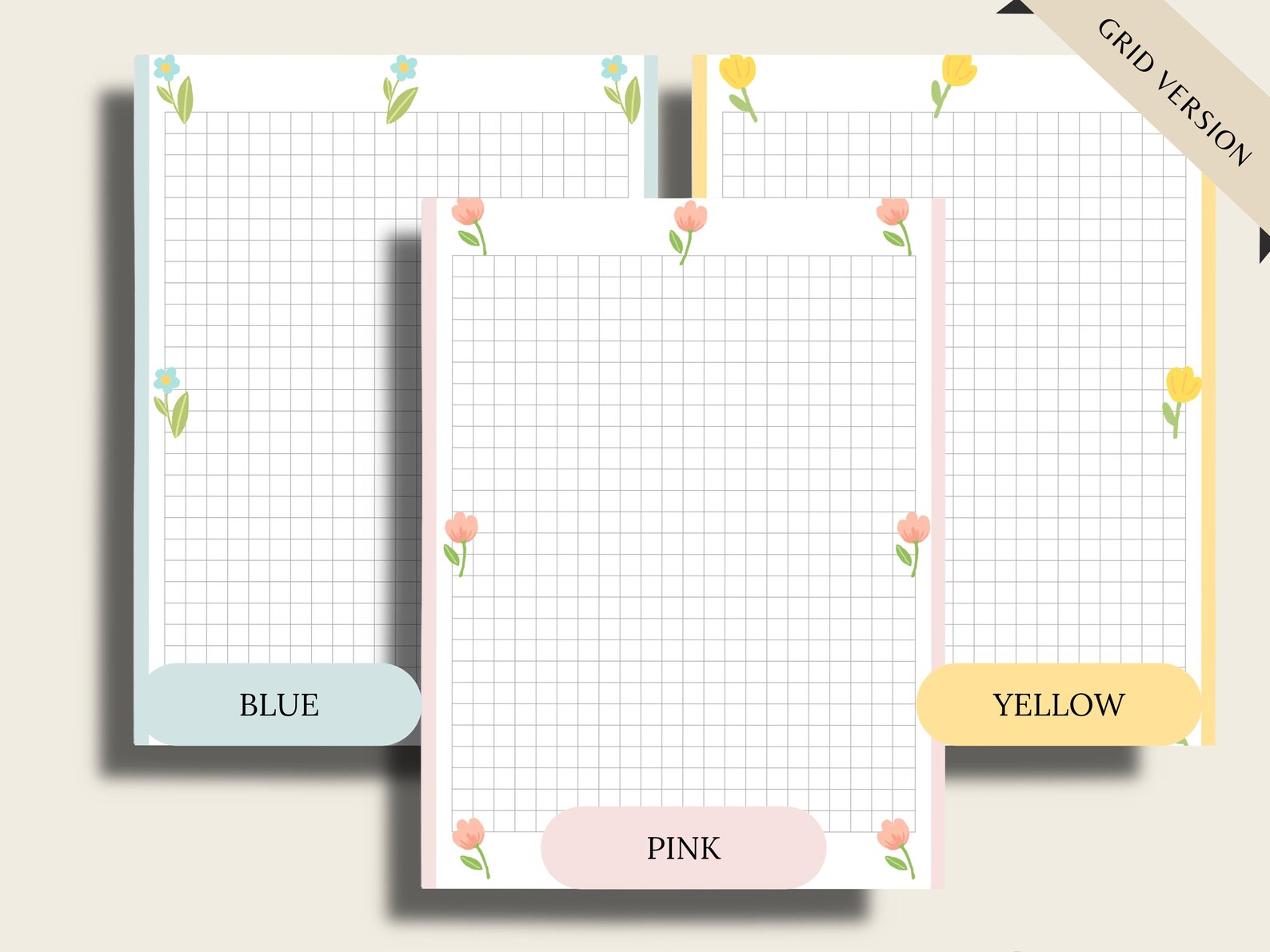 PRINTABLE Cute Flower Stationery, Printable Writing Paper, A4, Letter ...