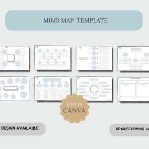 Printable Mind Map Planner | Brainstorming Ideas | Brain Dump | Study ...