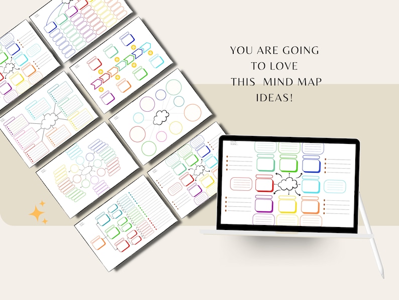 Printable Mind Map Planner | Brainstorming Ideas | Brain Dump | Study ...