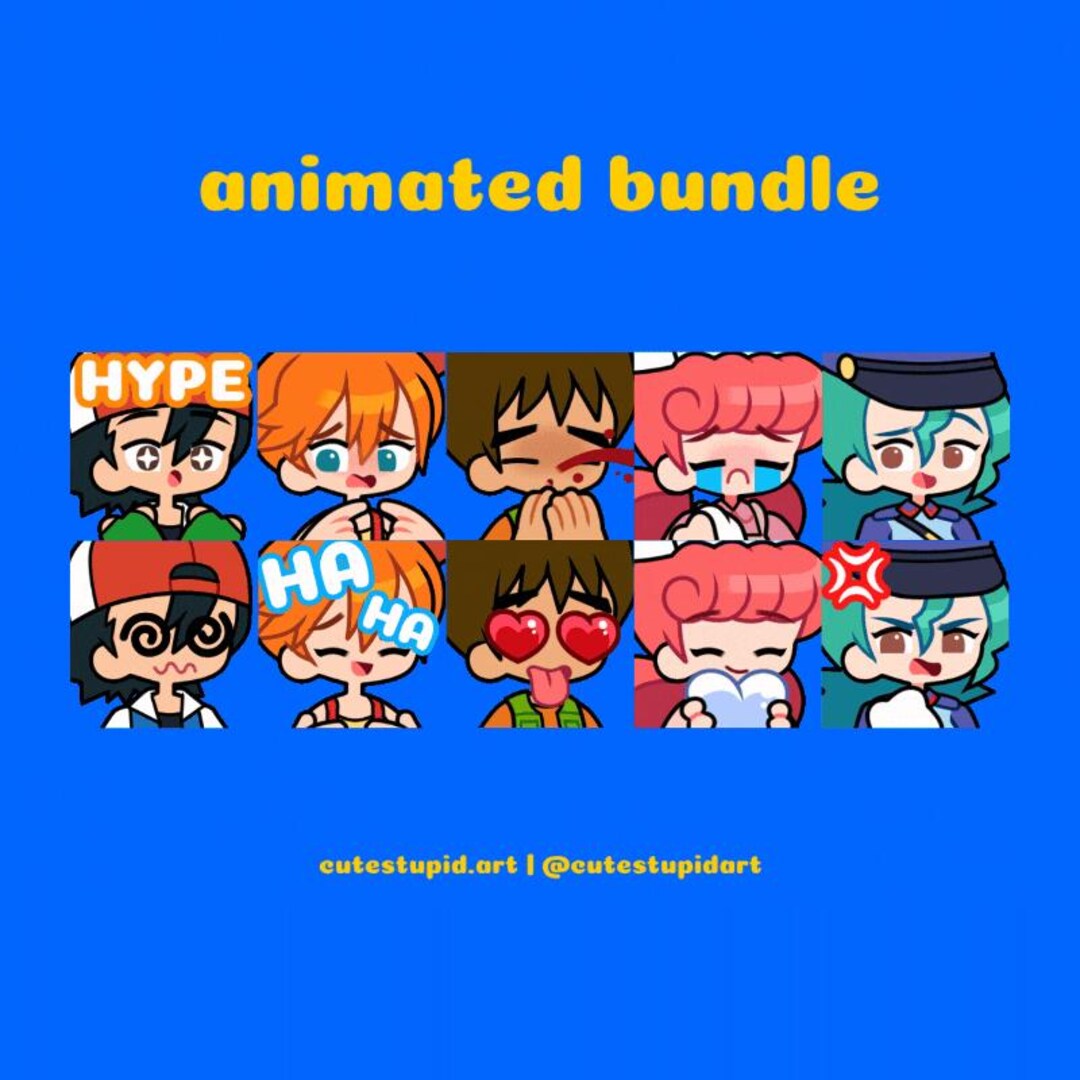 Animated Poke Emote Bundle - Etsy