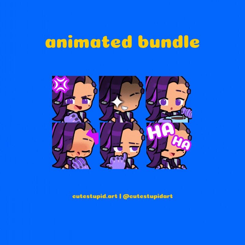 Animated Sombra Emotes | OVERWATCH - Etsy