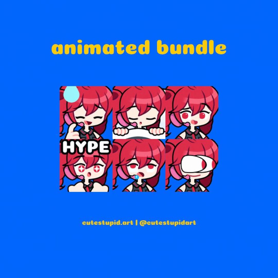 Animated Teto Kasane Emotes | VOCALOID - Etsy